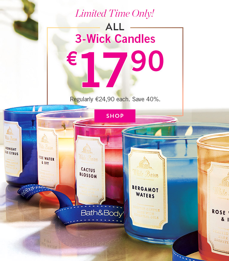 Limited Time Only! 3-Wick Candles